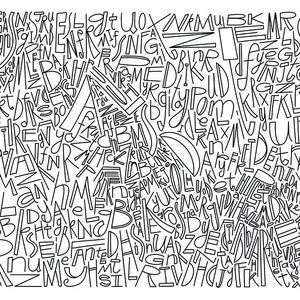 Typographic Doodle 1 Typodle Coloring Wallpaper Procreate