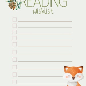 WOODLAND READING PLANNER | Kids Reading Planner | Teens Reading Planner ...