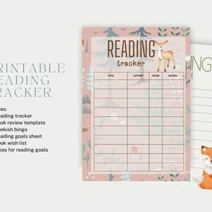 WOODLAND READING PLANNER | Kids Reading Planner | Teens Reading Planner ...