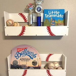Baseball Bookshelf – Set of 2, Sports Trophy Shelf - Etsy