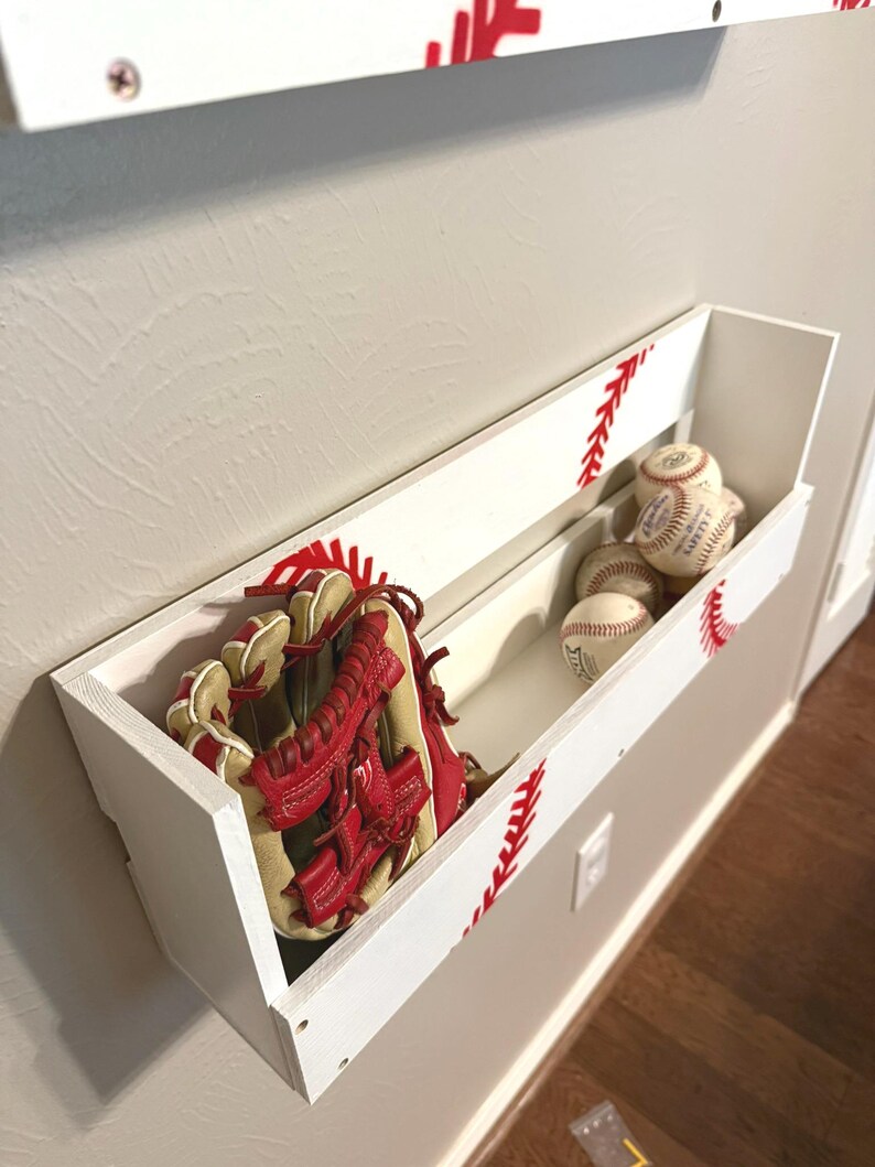 Baseball Bookshelf – Set of 2, Sports Trophy Shelf - Etsy