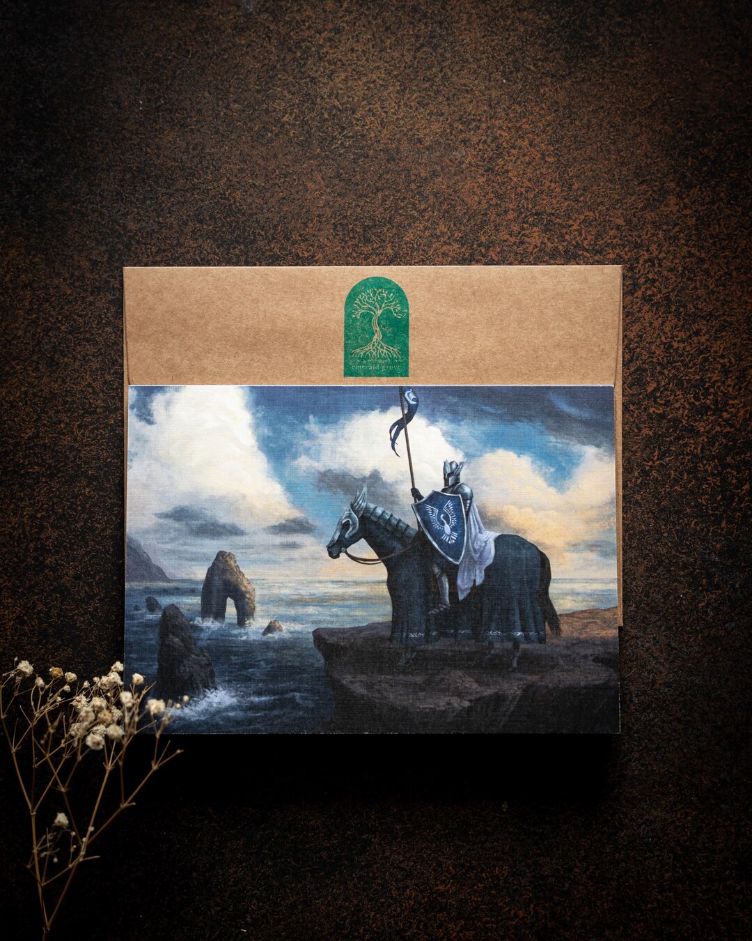 Swan Knight of Dol Amroth Greeting Card by Sam Mckinnon - Lotr Art Card ...