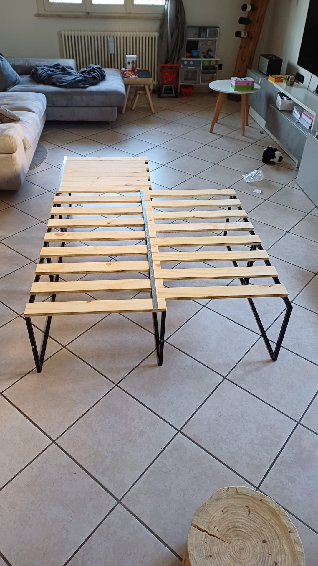 Van Bed in Iron and Wood Modular Sofa Bed With Sliding Comb for Vivaro ...