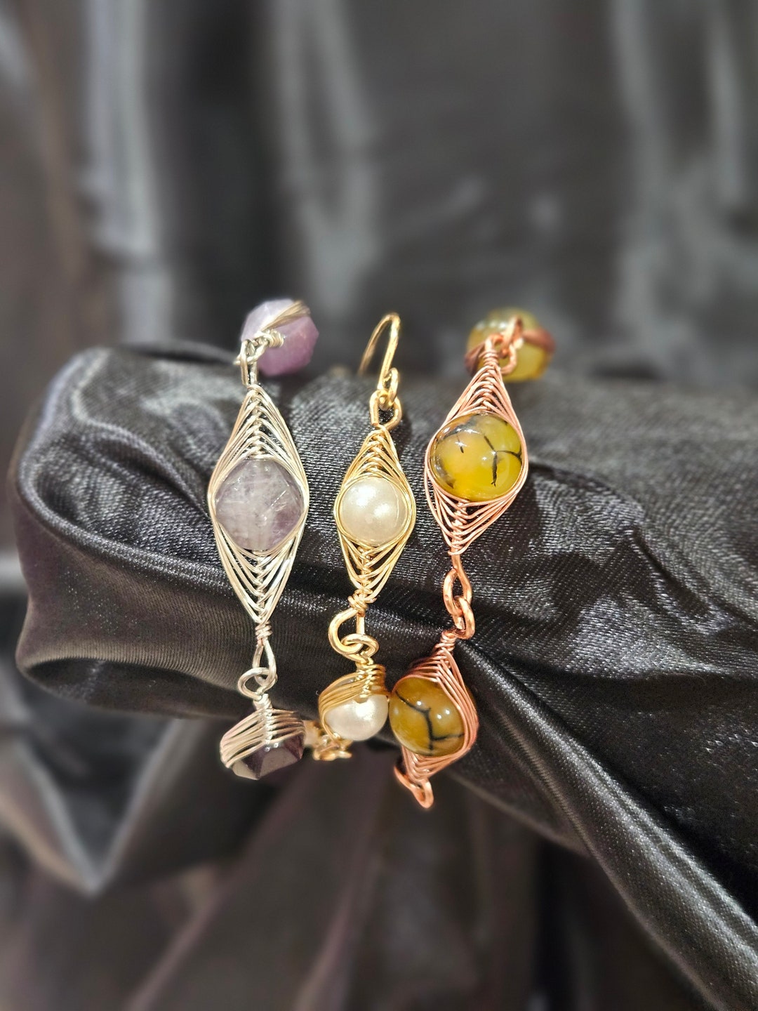 Herringbone Wire Bracelets - Etsy