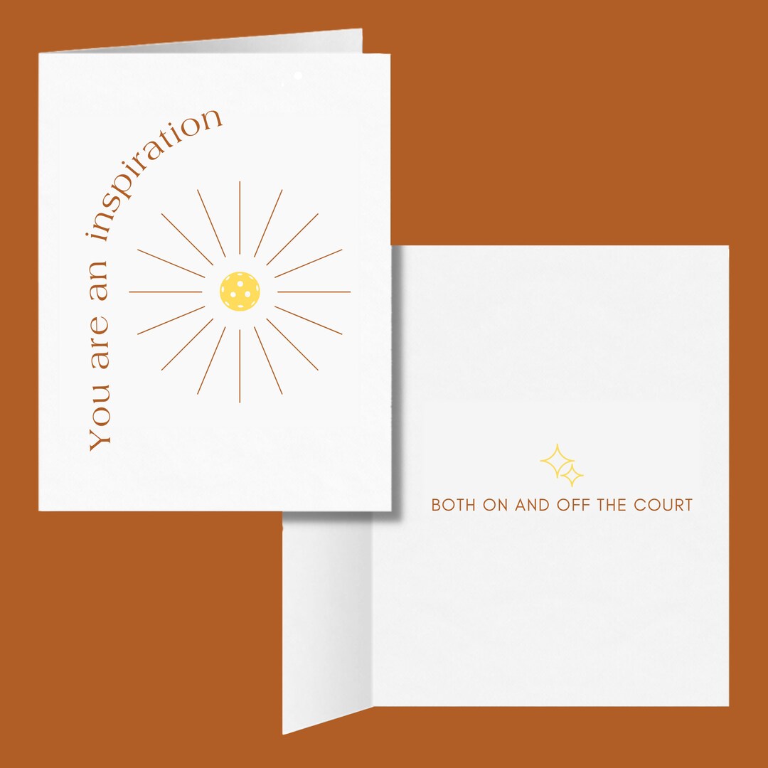 Inspiration Pickleball Greeting Card, Modern Pickleball Partner Gift - Etsy