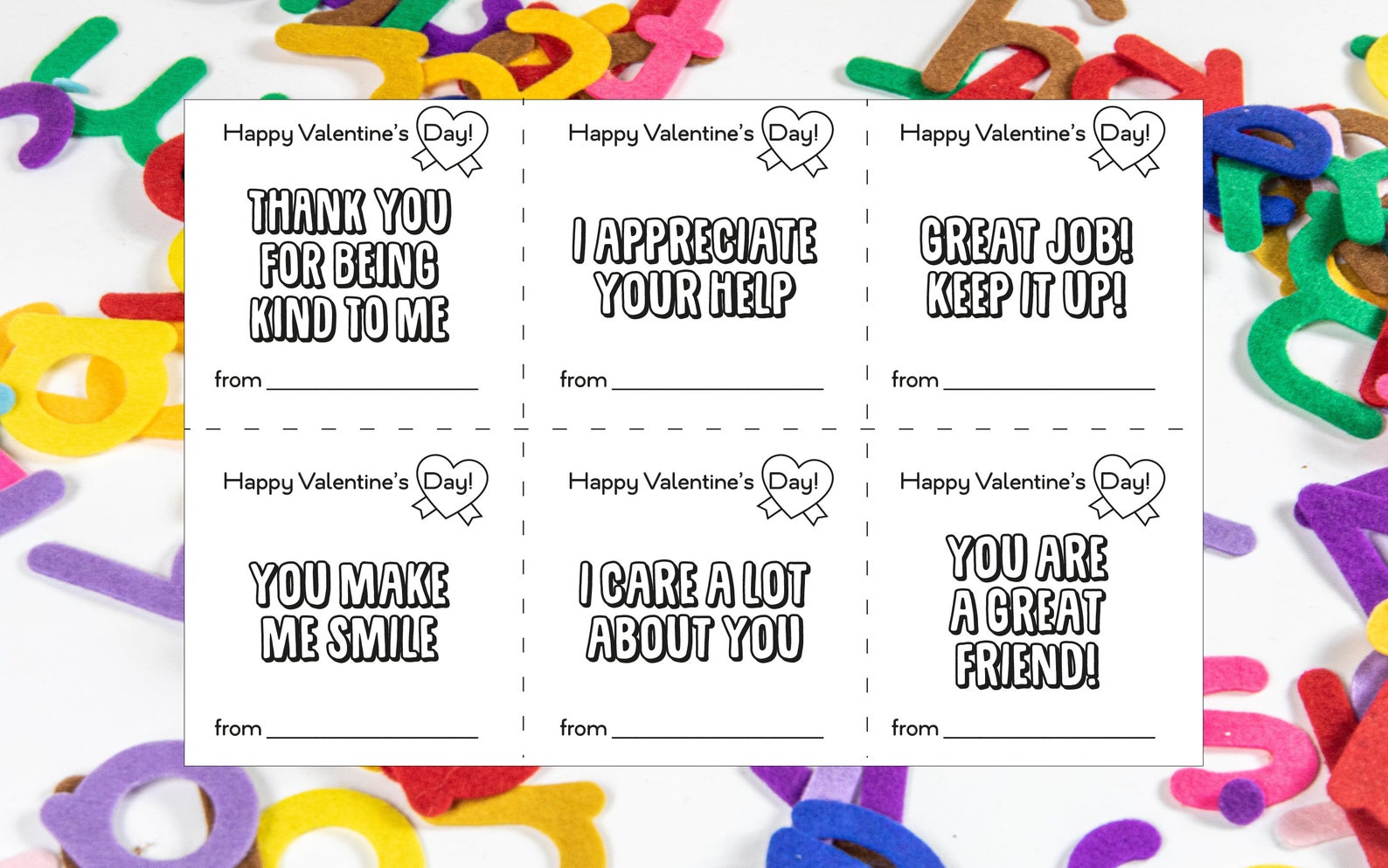 Valentine Coloring Cards, Printable Valentine's Day Cards, Kids ...