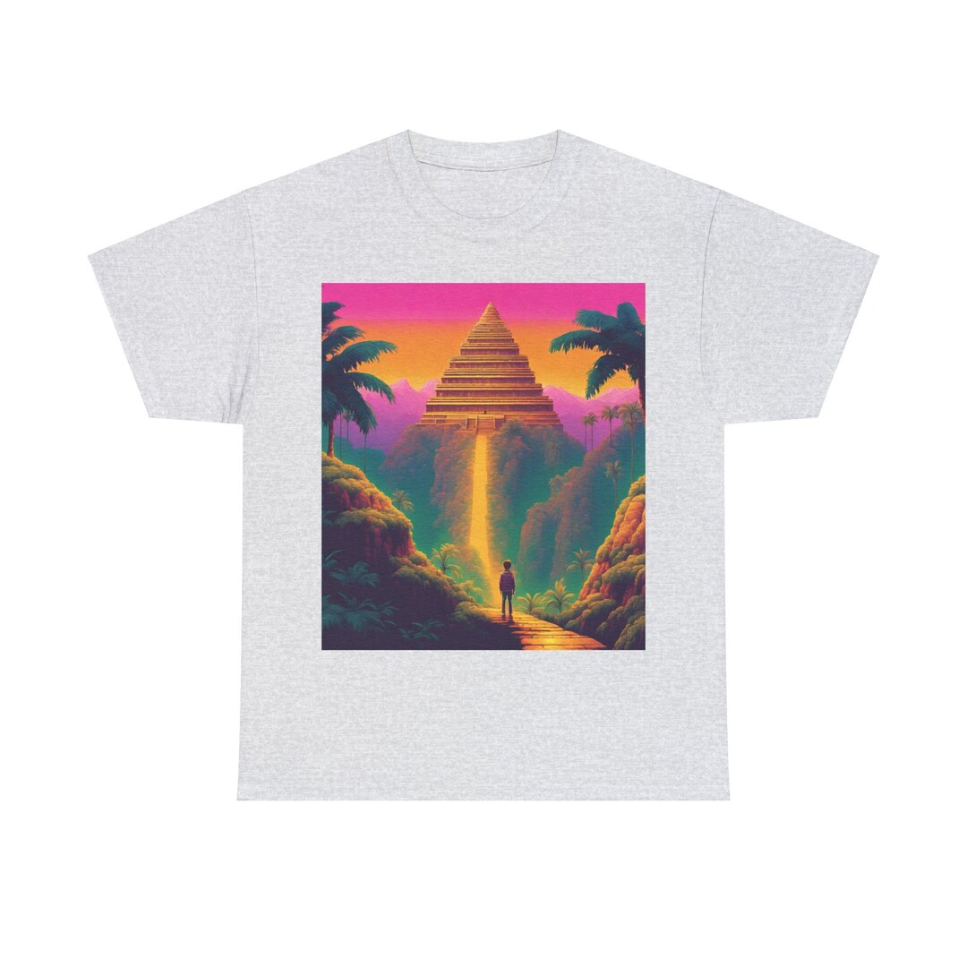 Jungle Temple Boy Retro Vaporwave Synthwave 80s 90s Nostalgic Surreal ...