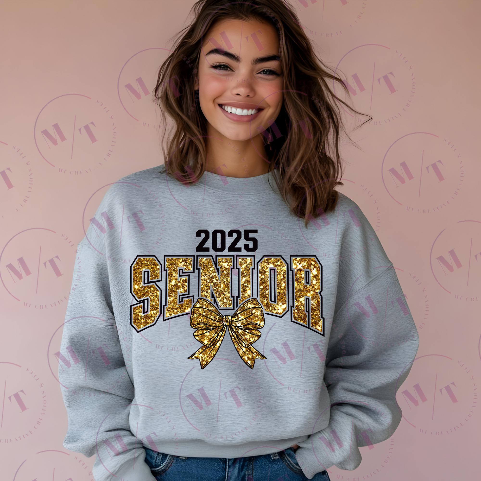 Senior 2025 Gold & Black PNG FILE - Etsy