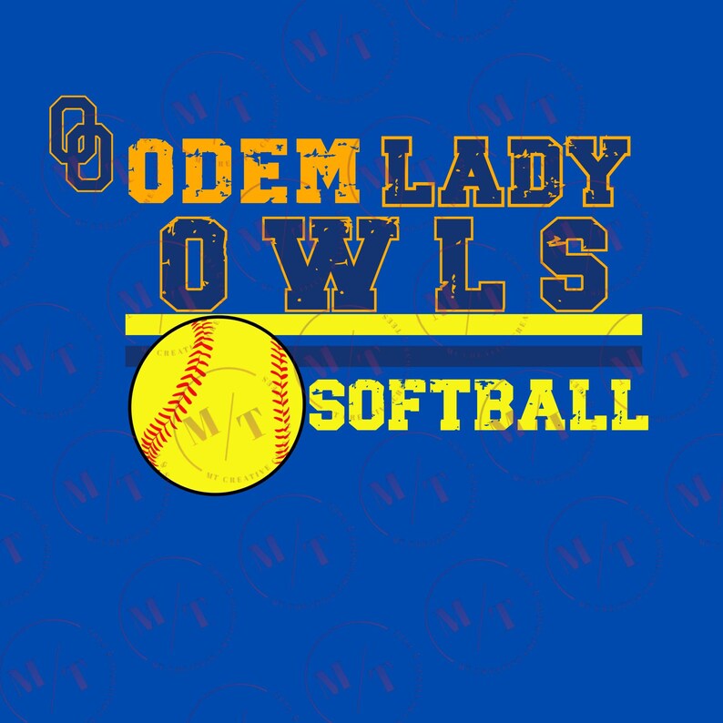 Odem Lady Owls Softball PNG FILE - Etsy