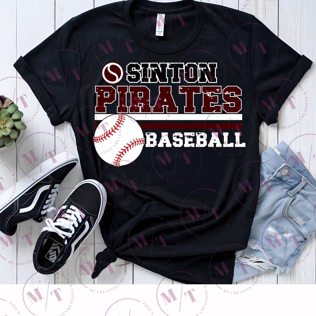 Sinton Pirates Baseball PNG FILE - Etsy