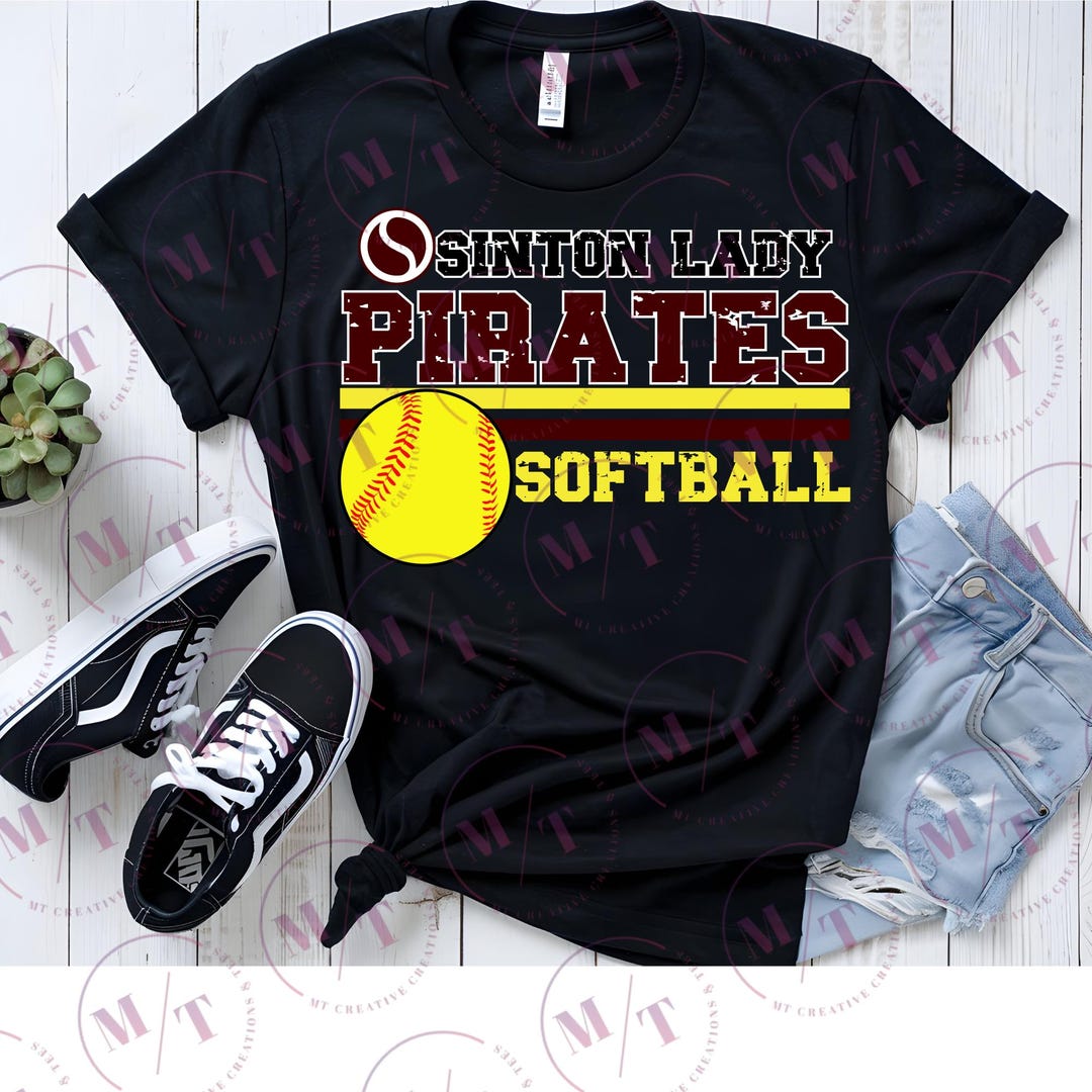 Sinton Lady Pirates Softball PNG FILE - Etsy