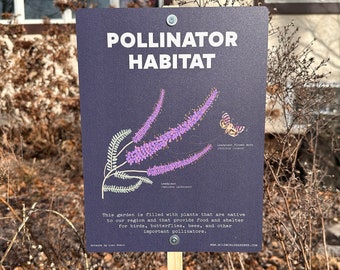 Pollinator Habitat Yard Sign - Etsy