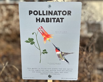 Native Plant Garden Sign | Pollinator Habitat Sign | Pollinator Garden ...