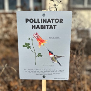 Native Plant Garden Sign | Pollinator Habitat Sign | Pollinator Garden ...