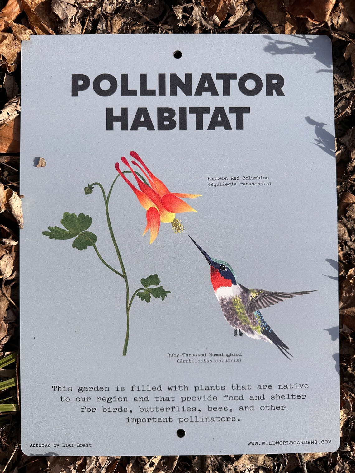 Native Plant Garden Sign | Pollinator Habitat Sign | Pollinator Garden ...