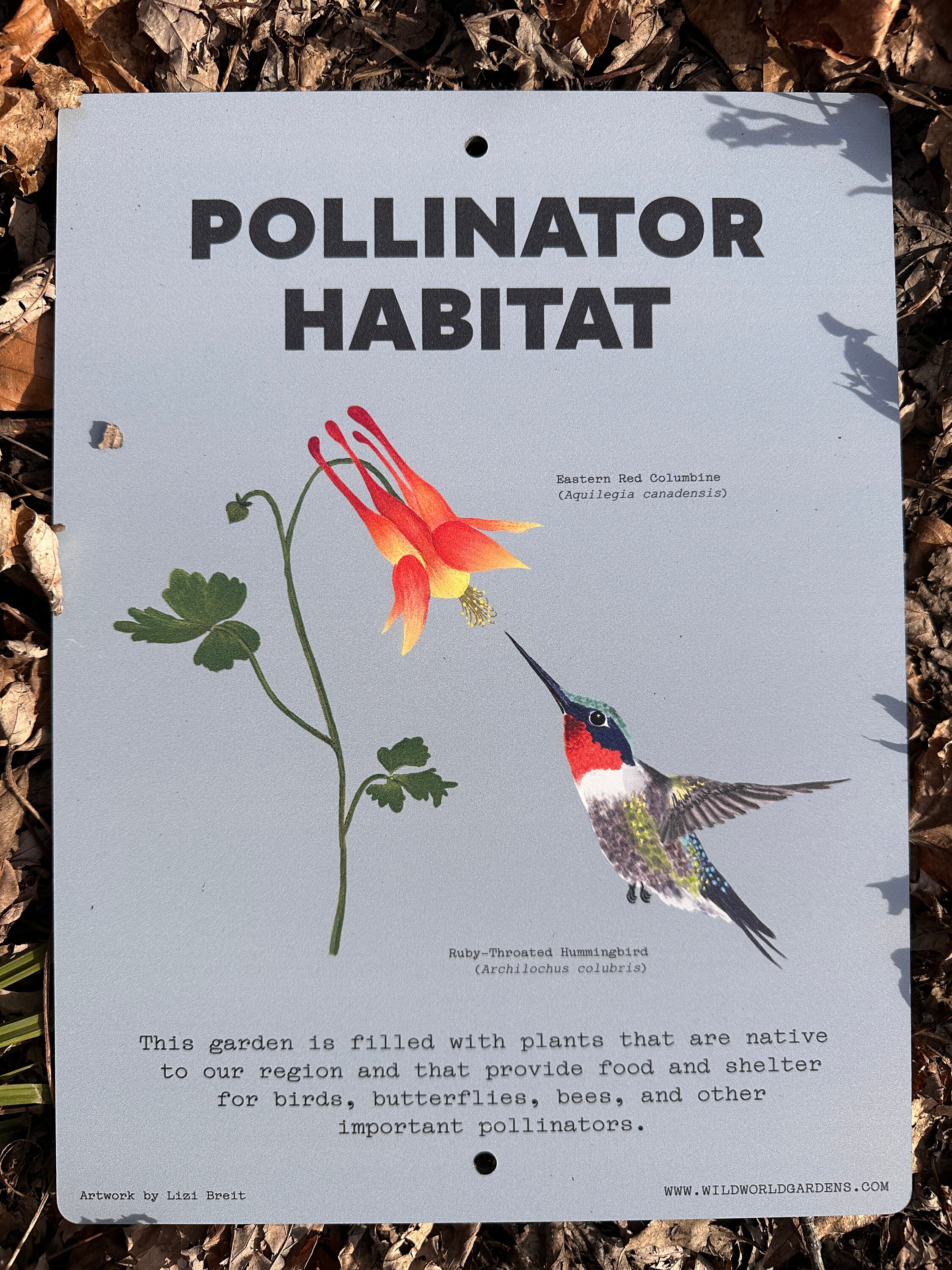 Native Plant Garden Sign | Pollinator Habitat Sign | Pollinator Garden ...