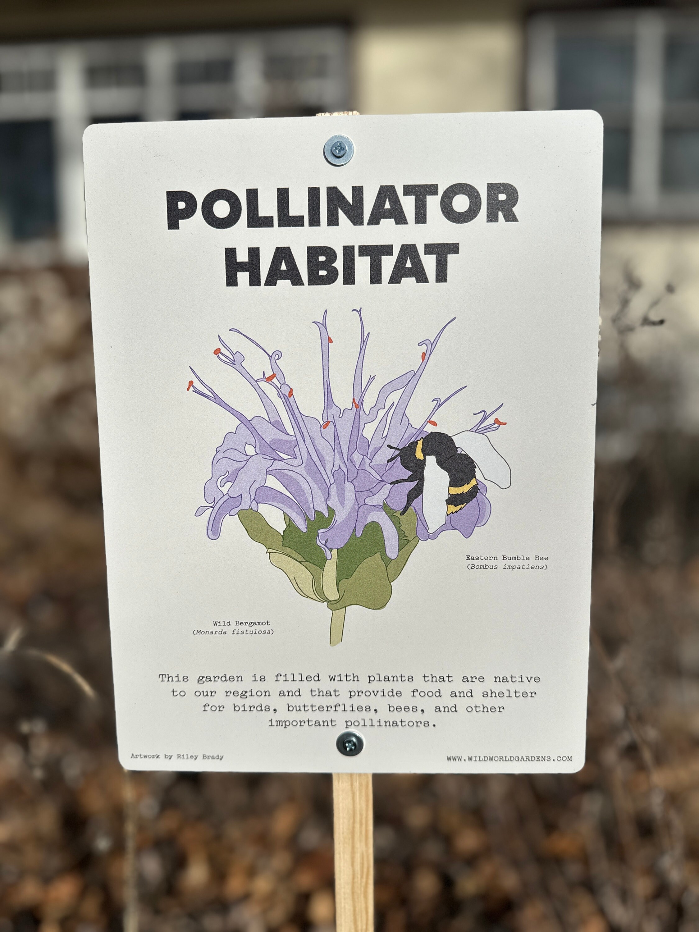 Native Plant Garden Sign | Pollinator Habitat Sign | Pollinator Garden ...