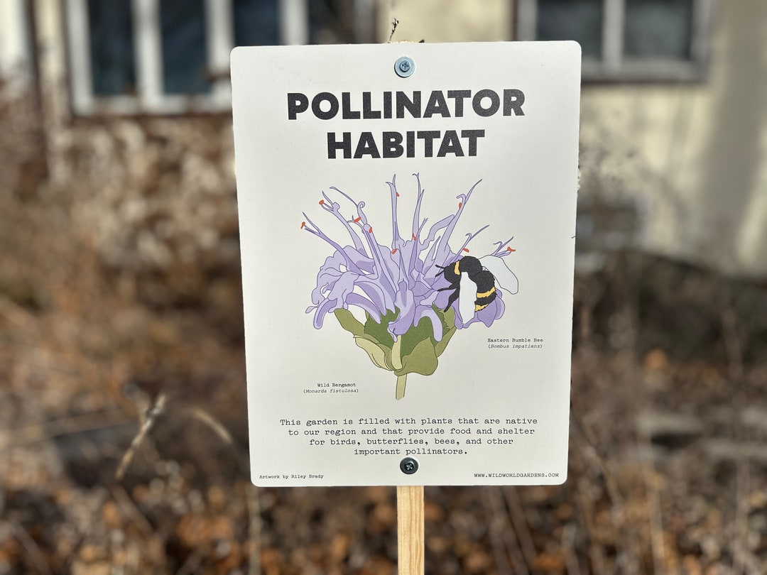 Native Plant Garden Sign | Pollinator Habitat Sign | Pollinator Garden ...