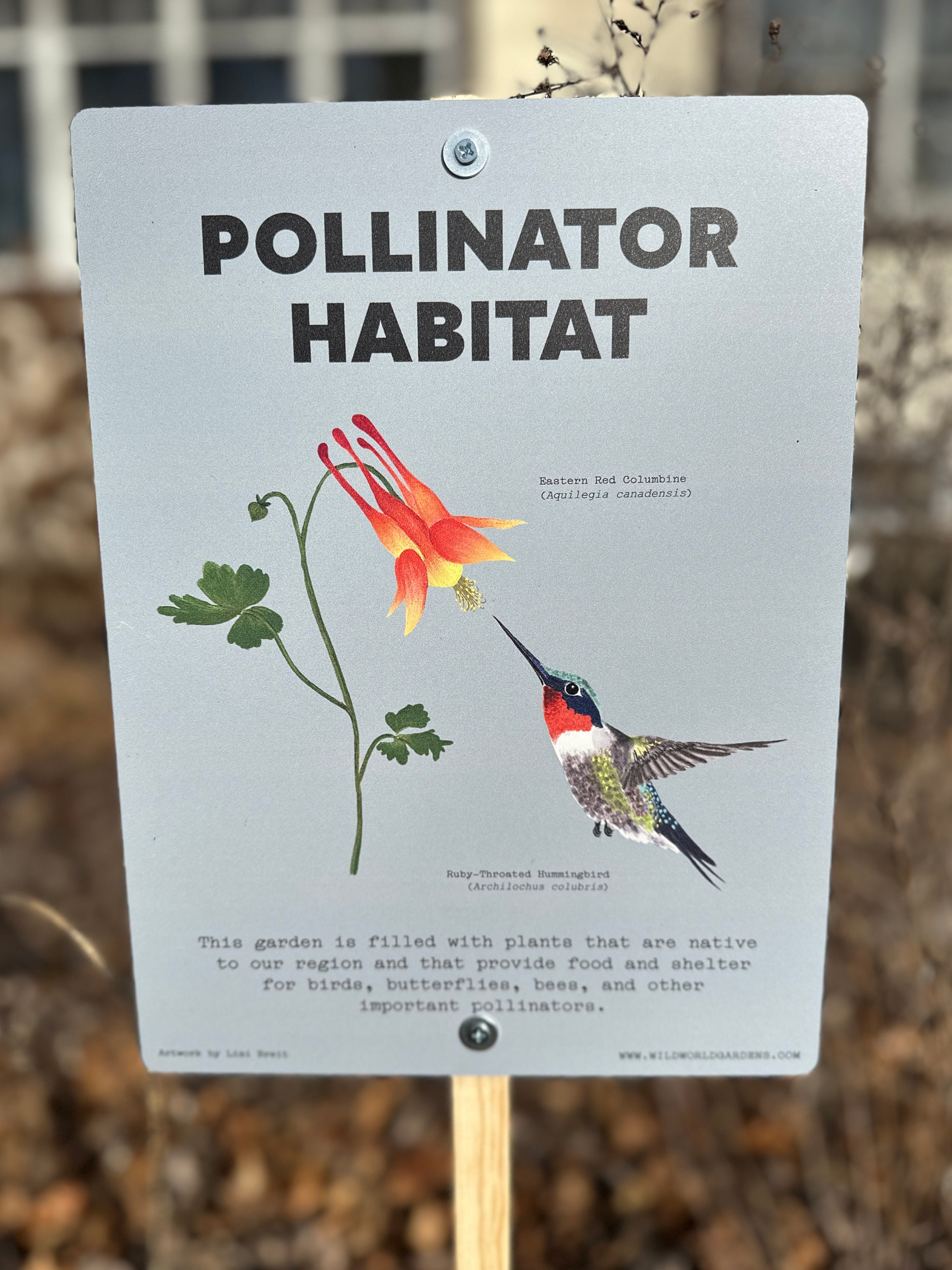 Native Plant Garden Sign | Pollinator Habitat Sign | Pollinator Garden ...