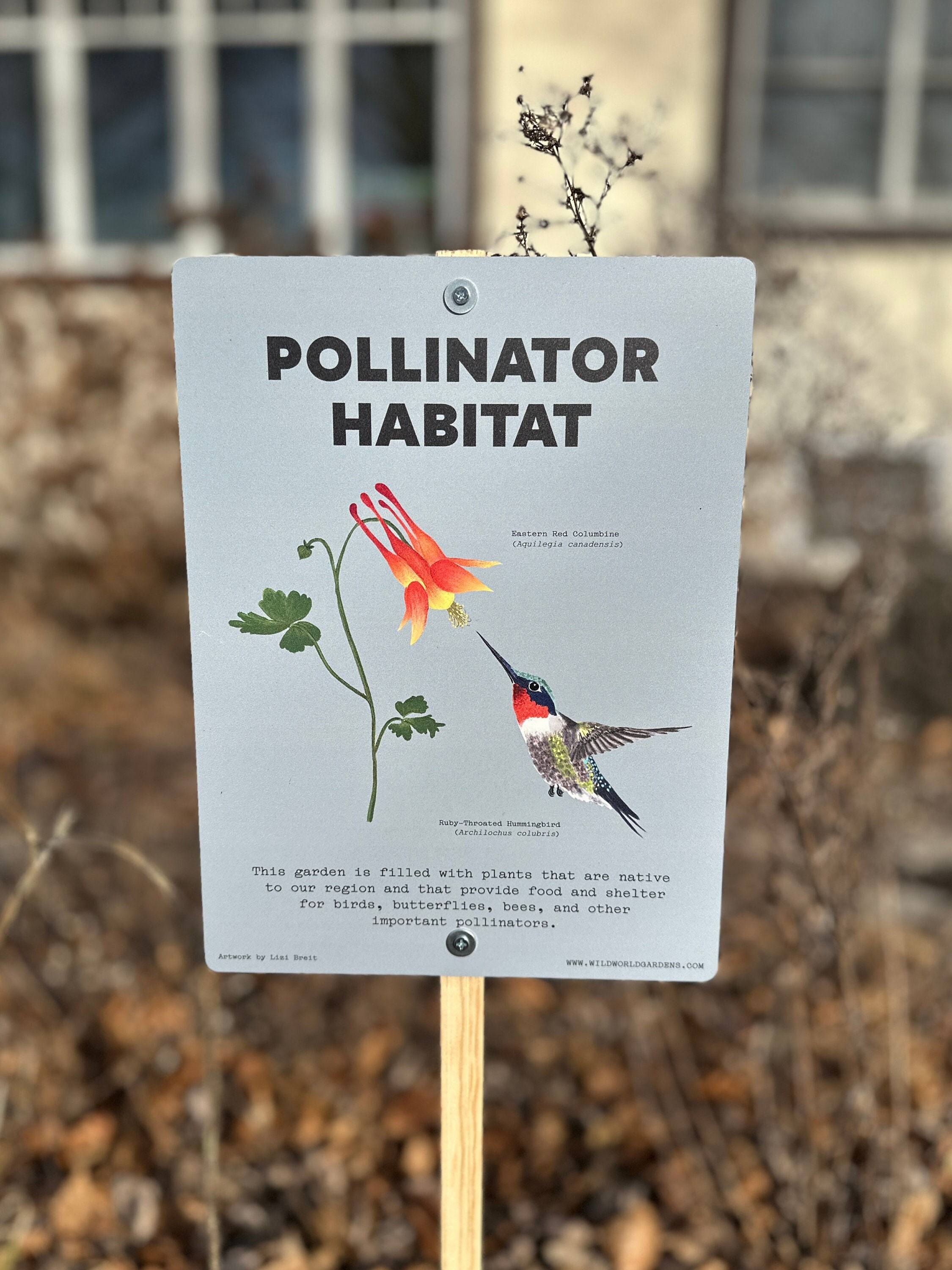 Native Plant Garden Sign | Pollinator Habitat Sign | Pollinator Garden ...