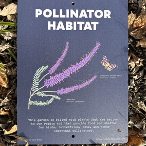 Native Plant Garden Sign | Pollinator Habitat Sign | Pollinator Garden ...