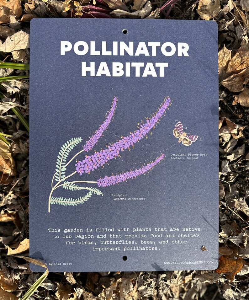Native Plant Garden Sign | Pollinator Habitat Sign | Pollinator Garden ...