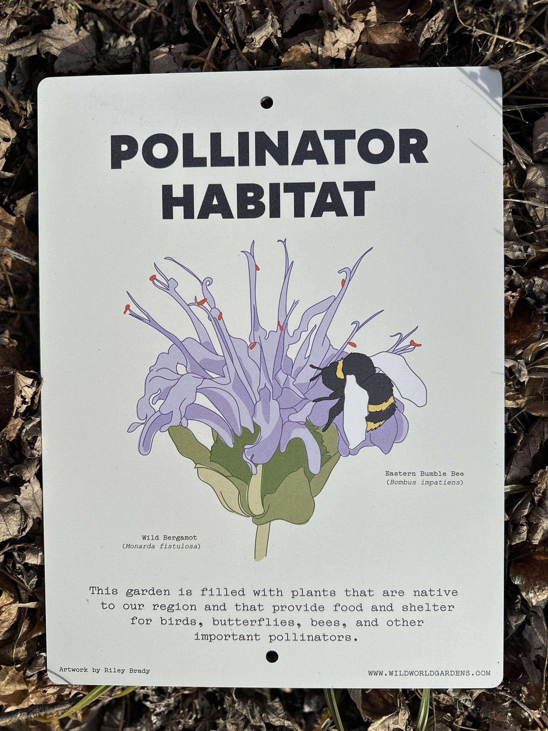 Native Plant Garden Sign | Pollinator Habitat Sign | Pollinator Garden ...
