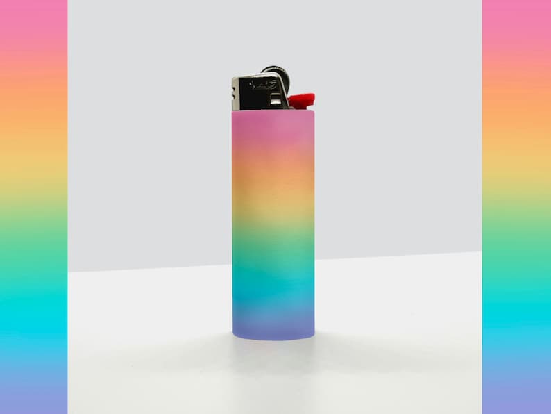 Pastel Rainbow Ombre Lighter | Pride Bic Lighter | LGBTQ+ Lighter | Gay ...