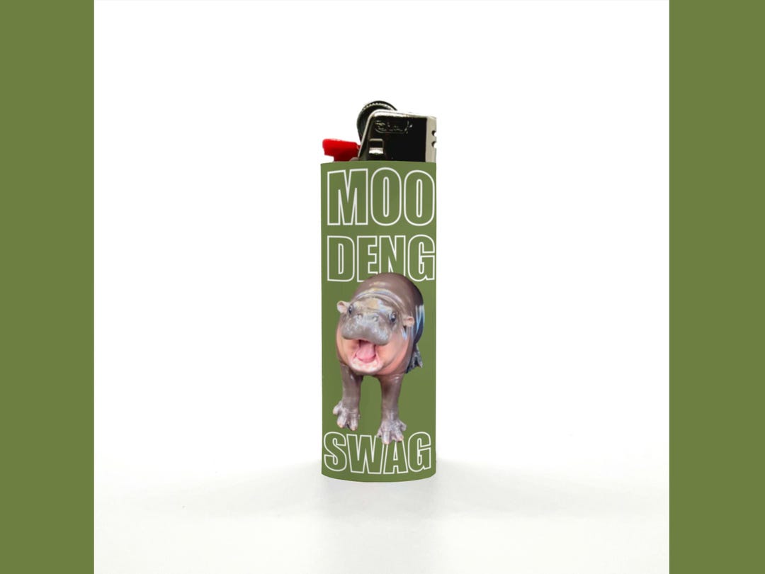 Moo Deng Swag Lighter | Funny Cute Viral Baby Hippo Lighter | Thailand ...