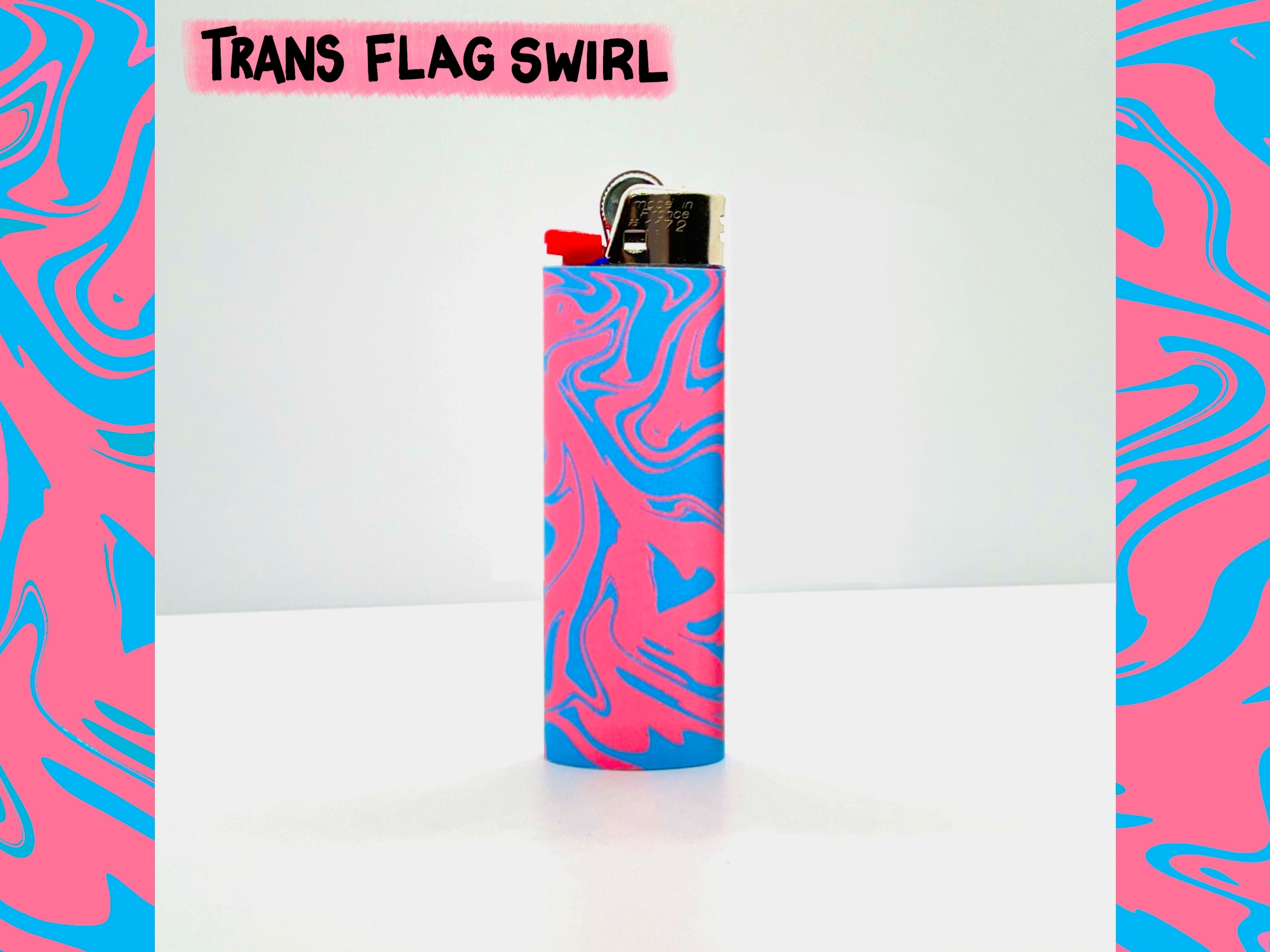 Pride Flag Swirl Design Bic Lighter | LGBTQ+ Lighter | Rainbow Queer ...