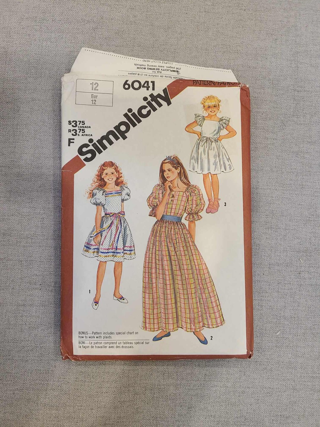 Simplicity 6041 Children's Sewing Pattern Circa 1980 - Etsy