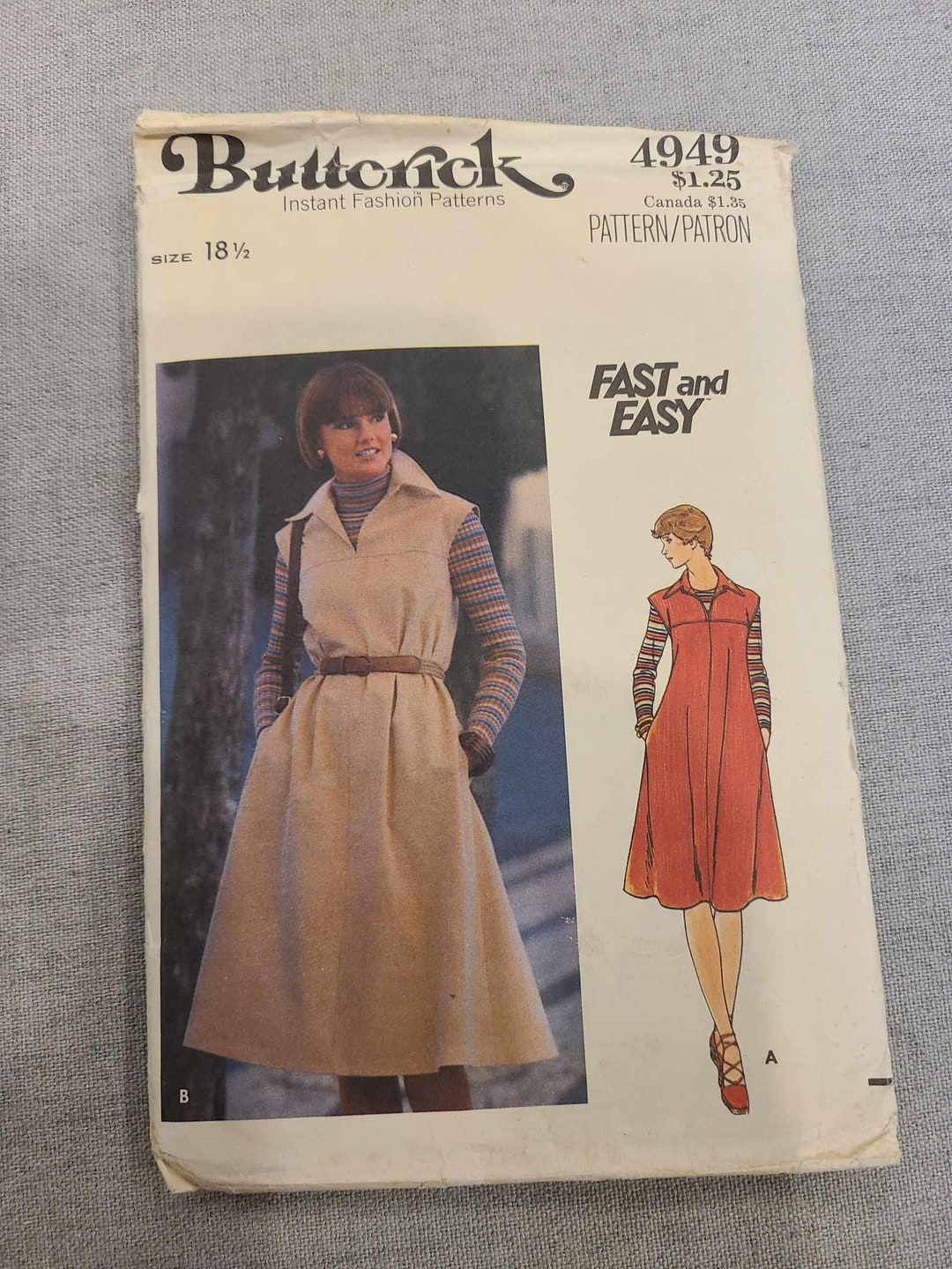 Butterick Fast and Easy 4949 Women's Sewing Pattern - Etsy