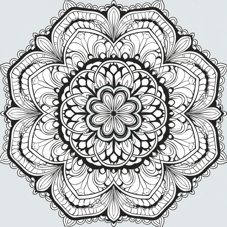 12 Mandala Coloring Pages for Adults Intricate Mandala Designs ...