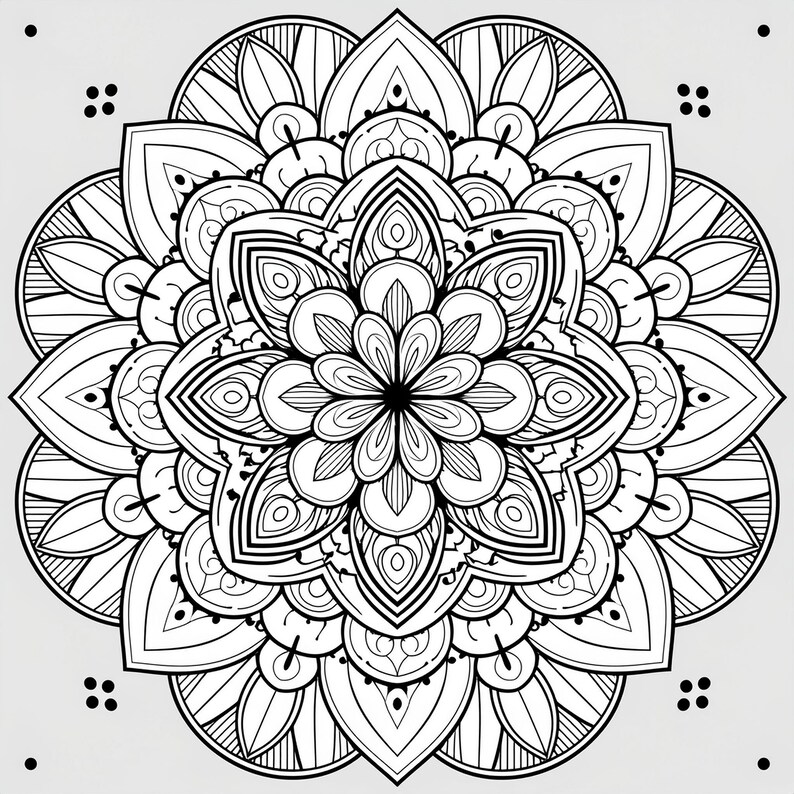 12 Mandala Coloring Pages for Adults Intricate Mandala Designs ...