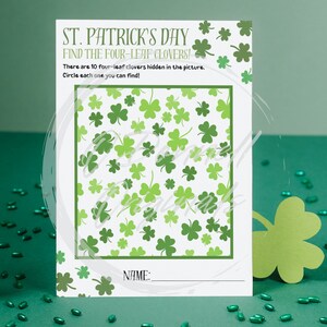 St Patrick's Day Themed Games Instant Download PDF Saint Patty's Day ...