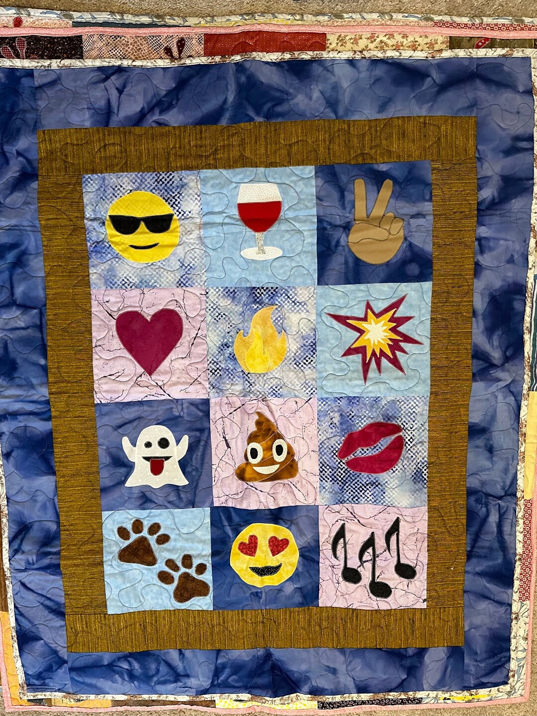 Emoji Lap Quilt - Etsy