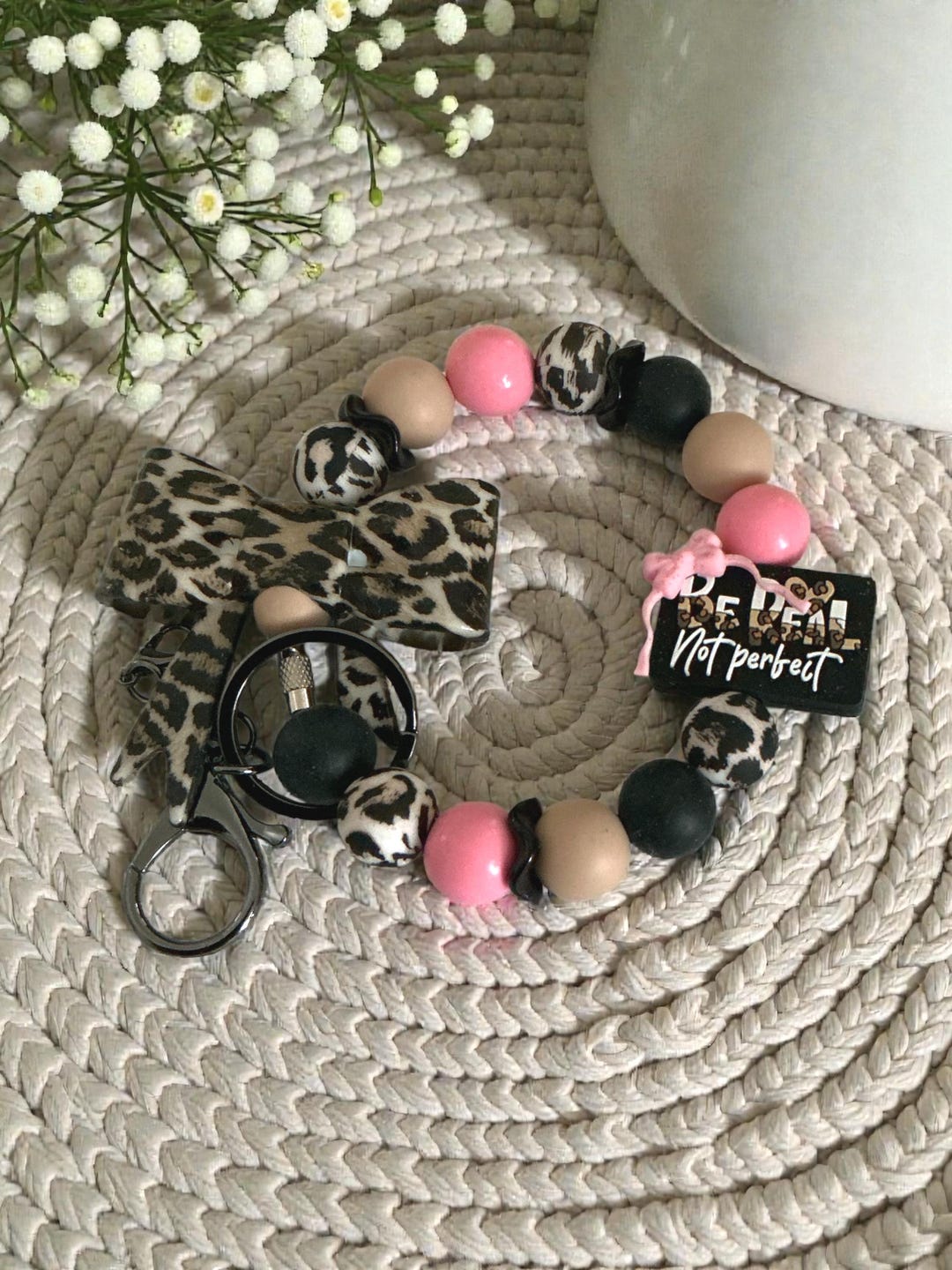 Beaded Keychain Wristlet, Phone Charm Wristlet - Etsy