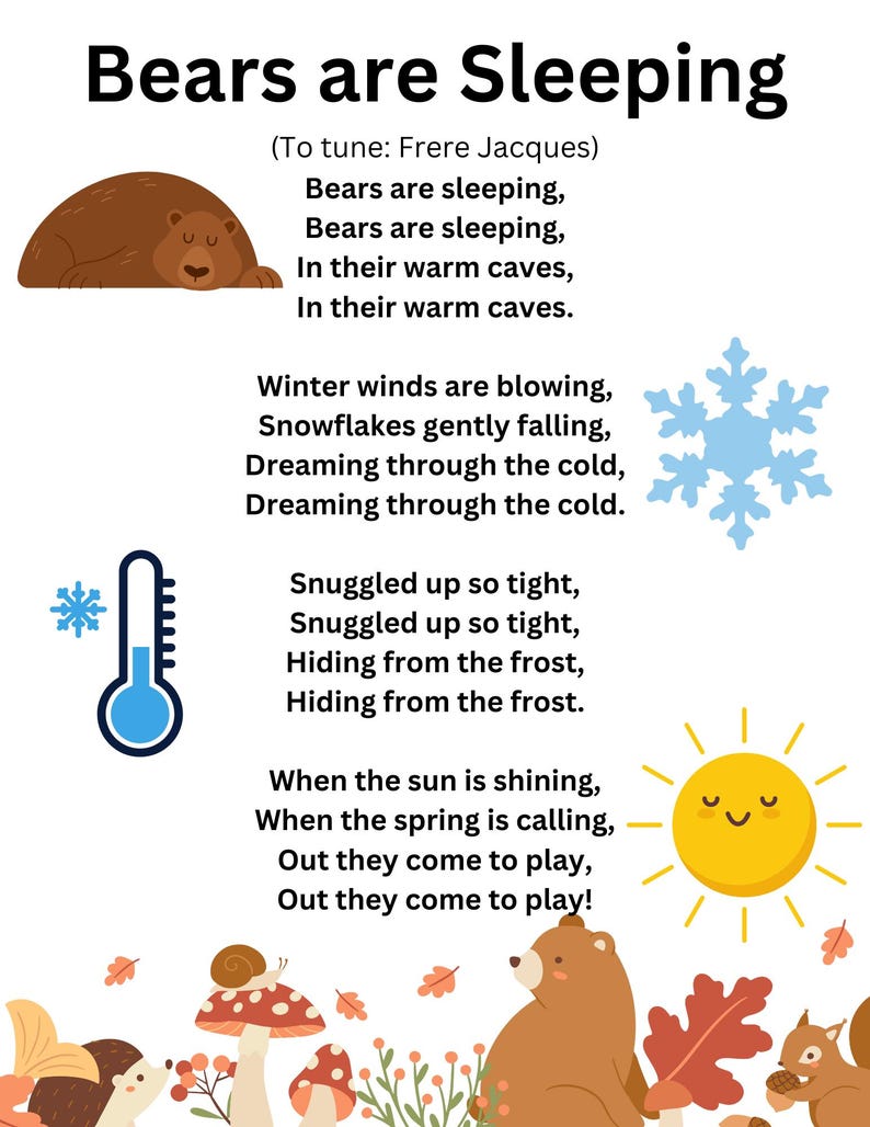 20+ Fall and Winter Circle Time Songs With Visuals - Etsy