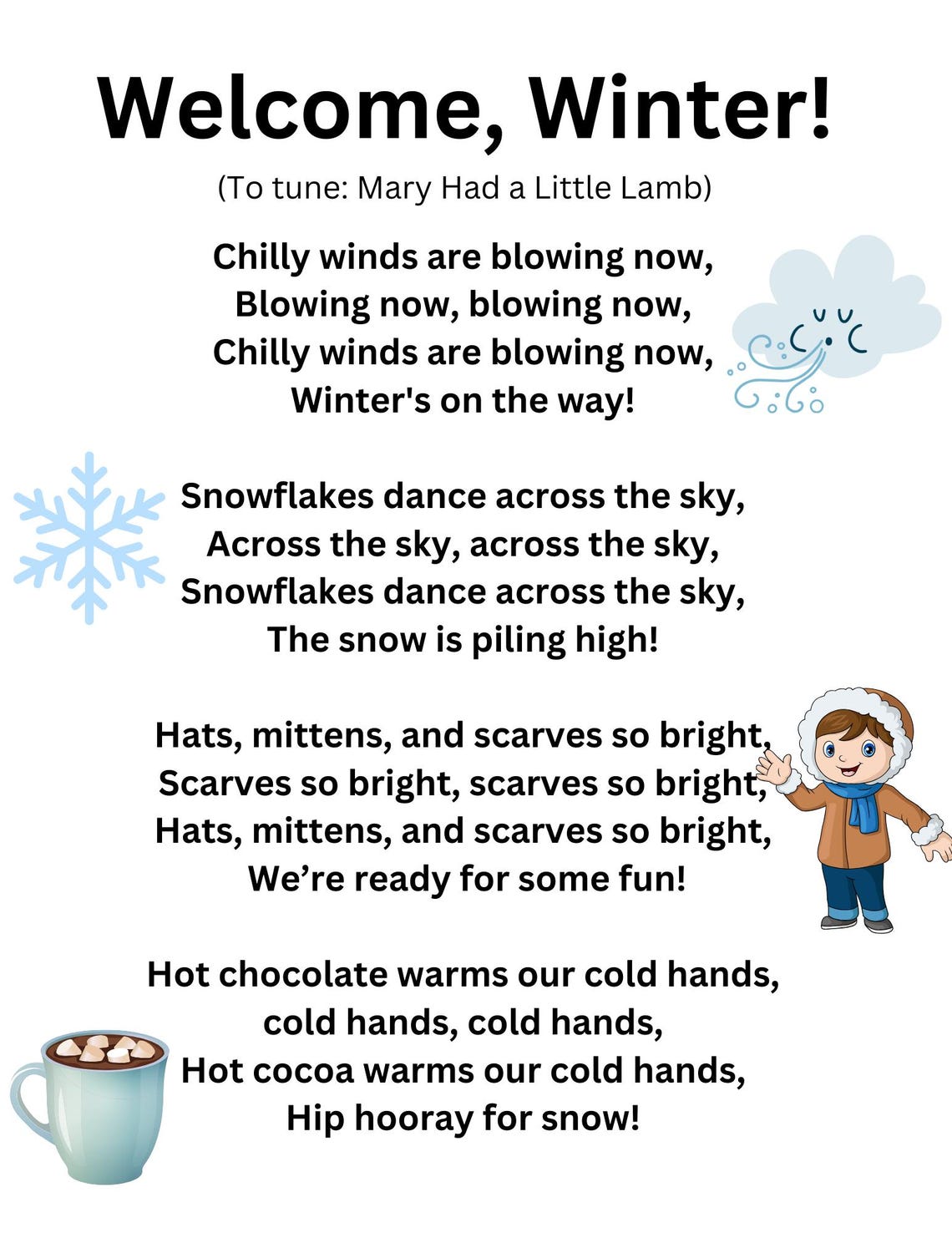 20+ Fall and Winter Circle Time Songs With Visuals - Etsy