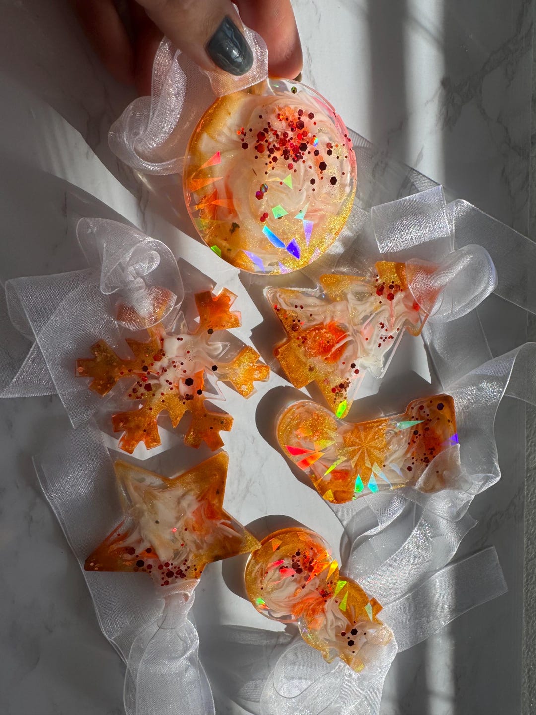 Large Set of Christmas New Year's Decorative Christmas Tree Toys With ...