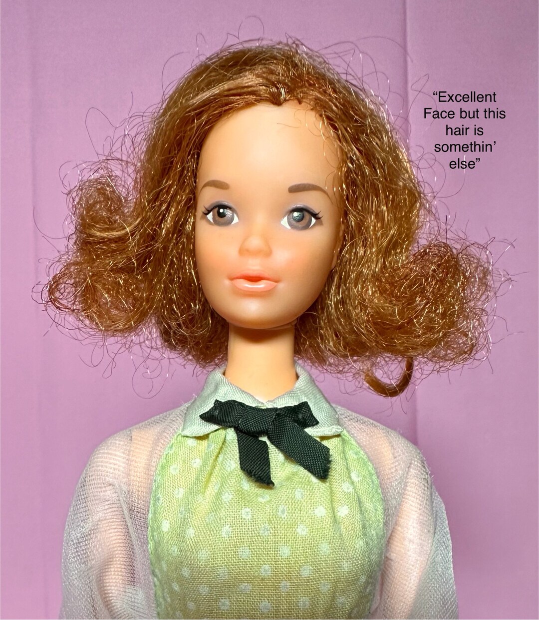 1970s Barbie Quick Curl Kelly Barbie Made 1978 TLC Doll Great Face With ...