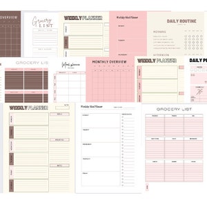Planner Bundle Pink/brown - Etsy