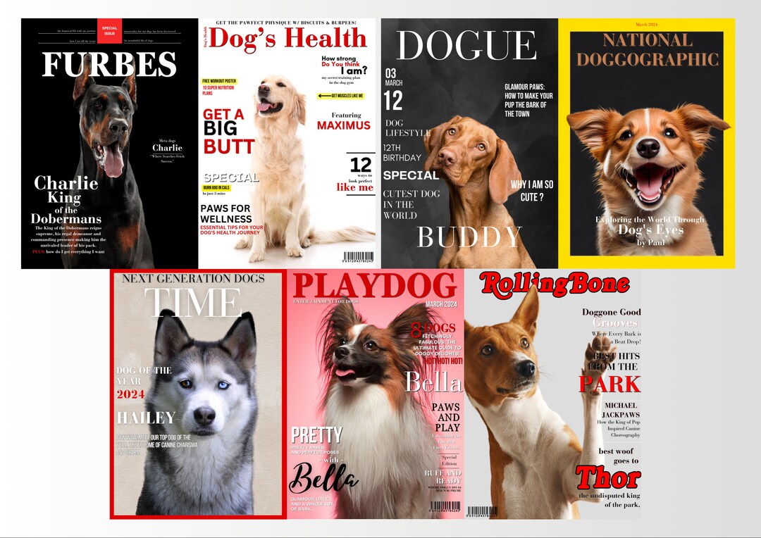 Personalized Dog Prints,magazine Covers, Pet Portraits, Custom Pet Art ...