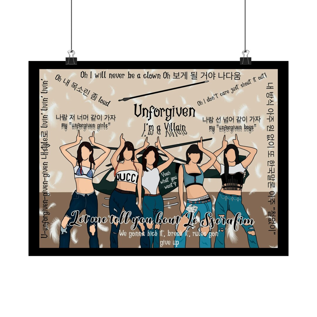 Le Sserafim Unforgiven Collage Poster - Etsy UK
