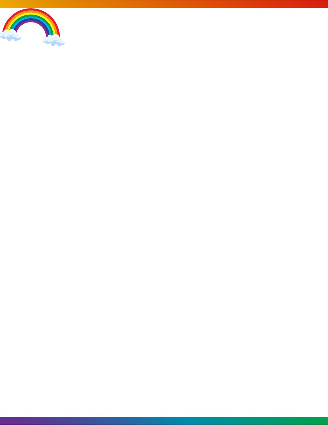 Rainbow Letterhead - Etsy