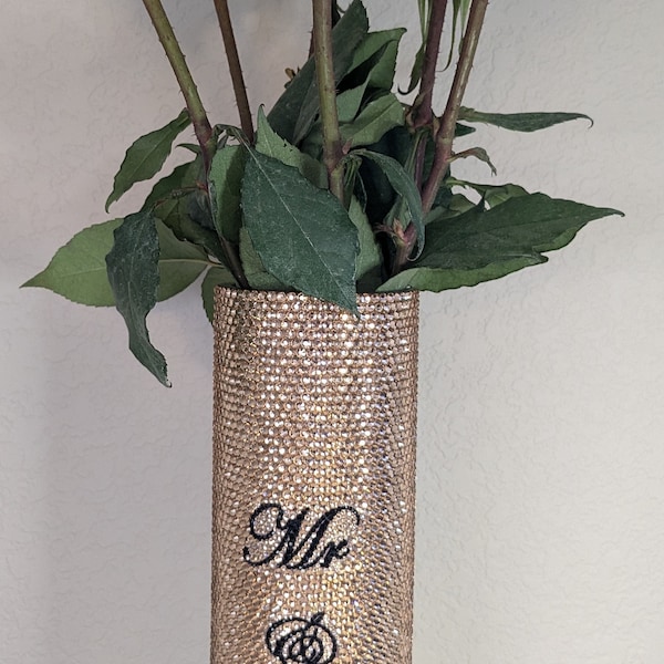 Rhinestone Vase - Etsy