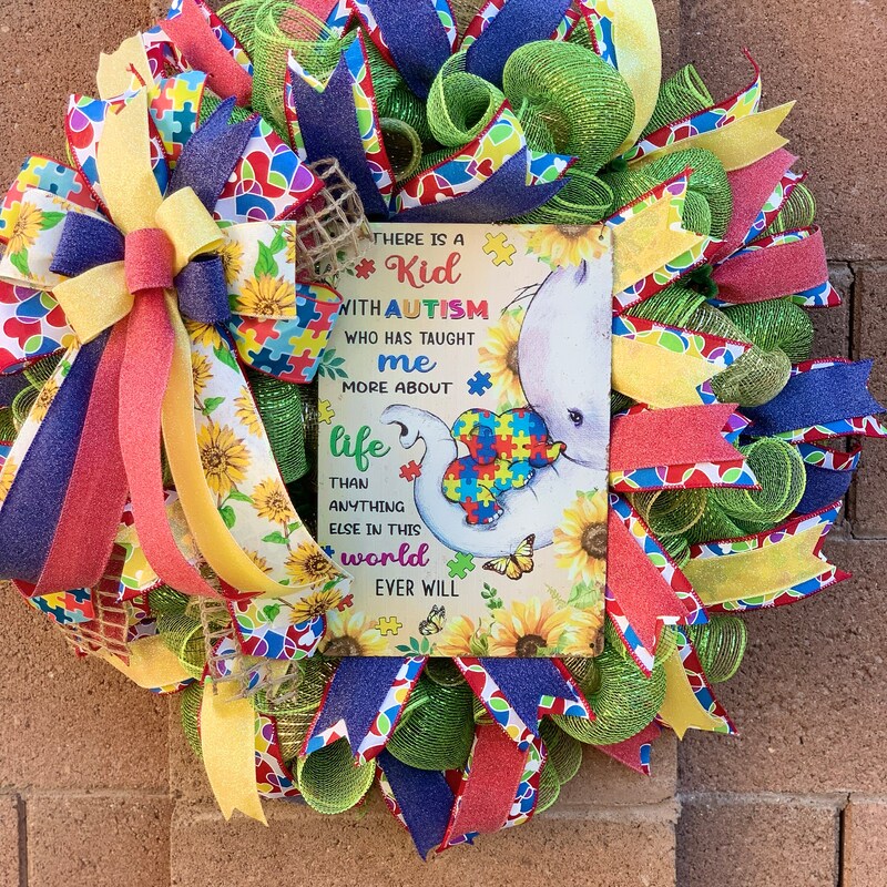 Autism Wreath - Etsy