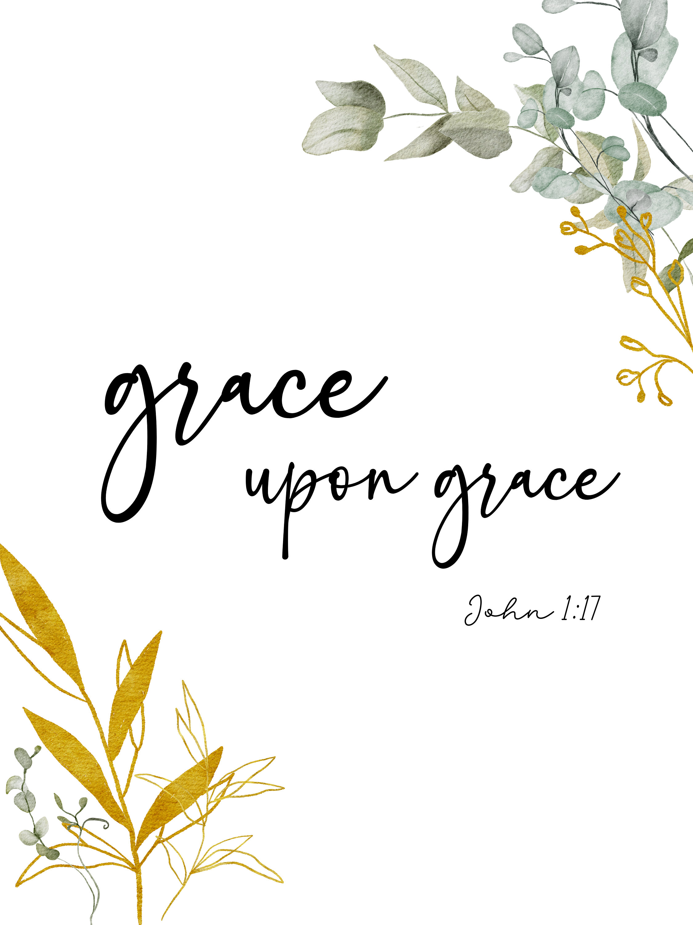 GRACE UPON GRACE // Scripture Wall Art for Home Decor for Wall Bedroom ...