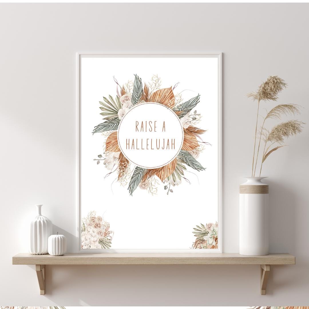 RAISE A HALLELUJAH // Scripture Wall Art for Home Decor for Wall ...