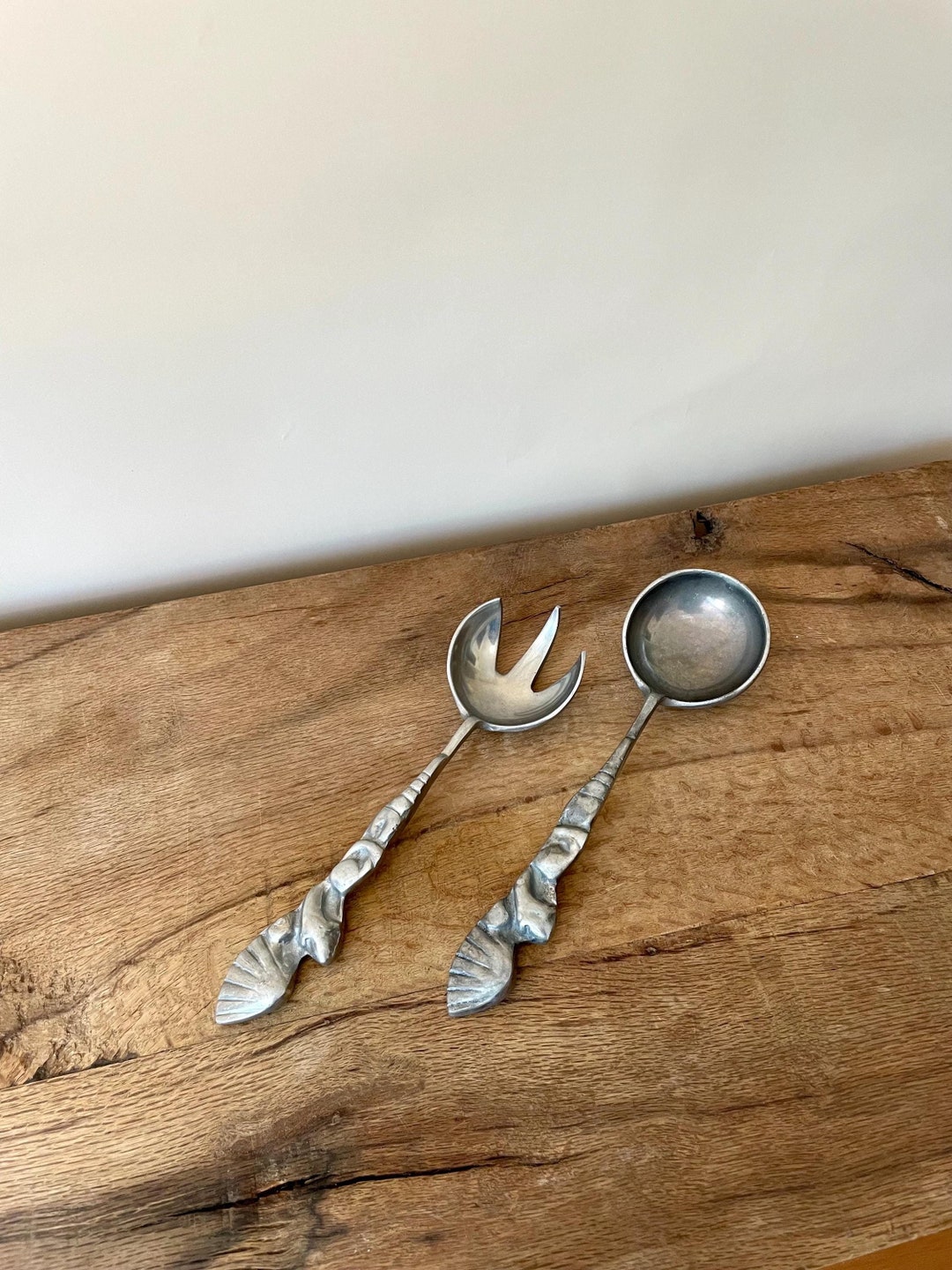 Vintage Metal Salad Servers - Etsy